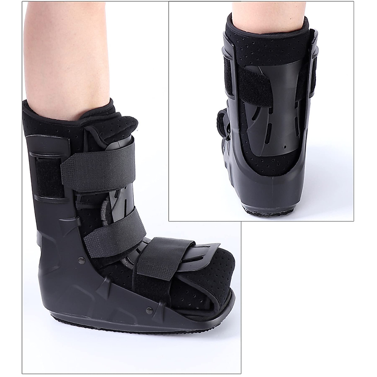 Walking Boot for Ankle Fractures and Achilles Tendon Injuries Sprained Ankle for Foot Broken Toe Walking Boots for Men Women Swelling Post Surgery Healing Protection Healing Boot,Right,Middle