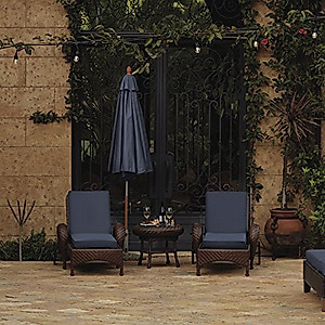 Classic Accessories Montlake FadeSafe Water-Resistant 72 x 21 x 3 Inch Outdoor Chaise Lounge Cushion Slip Cover, Patio Furniture Cushion Cover, Heather Indigo Blue, Patio Furniture Cushion Covers