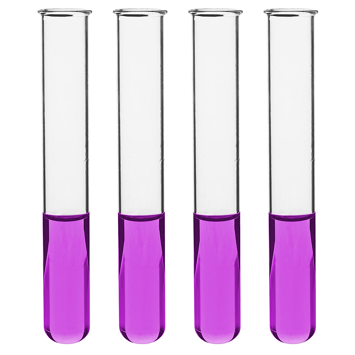 24PK Test Tubes, 25ml - Borosilicate 3.3 Glass - 1.2mm Thick Walls, Beaded Rim - Superior Heat & Chemical Durability - 5.9" Tall, 0.7" Diameter - Eisco Labs