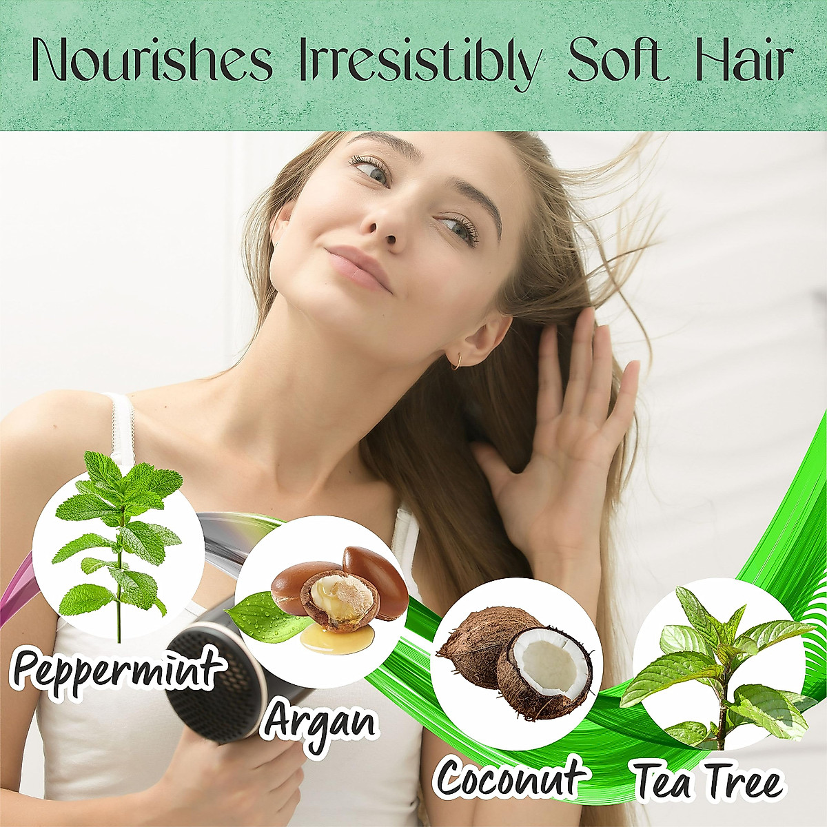 Peppermint Oil Shampoo and Conditioner Set for Hair Growth and Thickening - For Thinning Hair and Hair Loss Treatments for Women & Men, Sulfate Free, 20.2 FL Oz Each