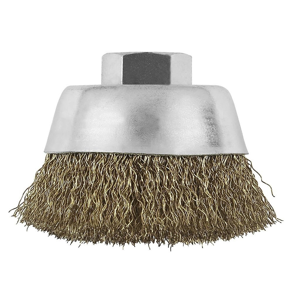 Bosch 2609256500 70 mm M14 Wire Cup Brush Crimped Wire (Brass-coated)
