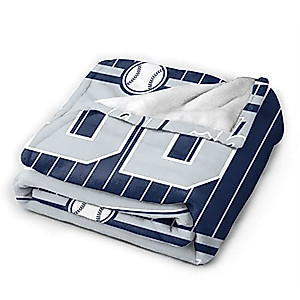 Rgubvui Custom Blanket Baseball City Blanket Personalized Throw Blanket Name Number Fans Gifts for Men Women