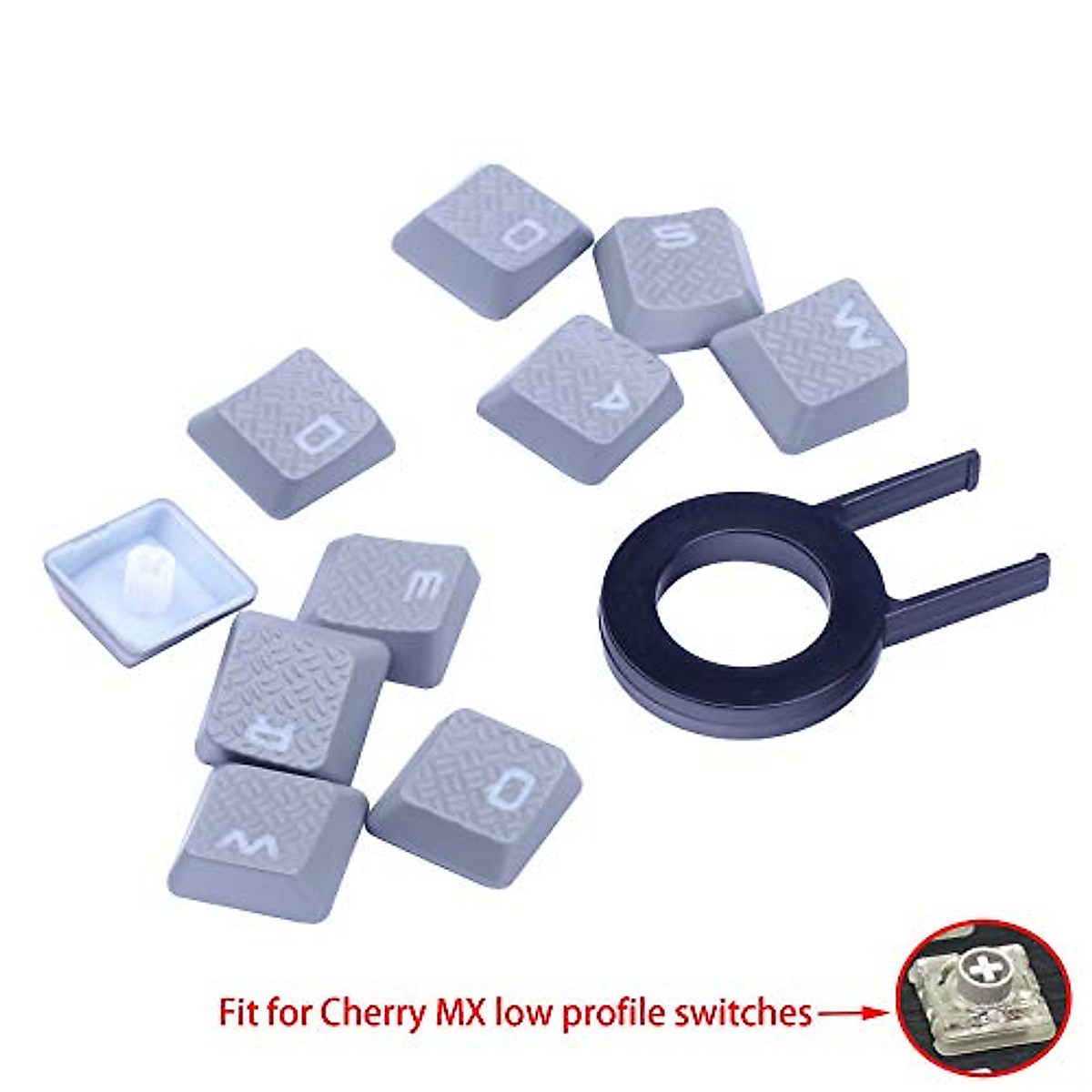 Grey Performance keycaps FPS Backlit Key Caps Compatible for Cherry MX Low Profile Key/Switch Corsair Gaming Keyboards