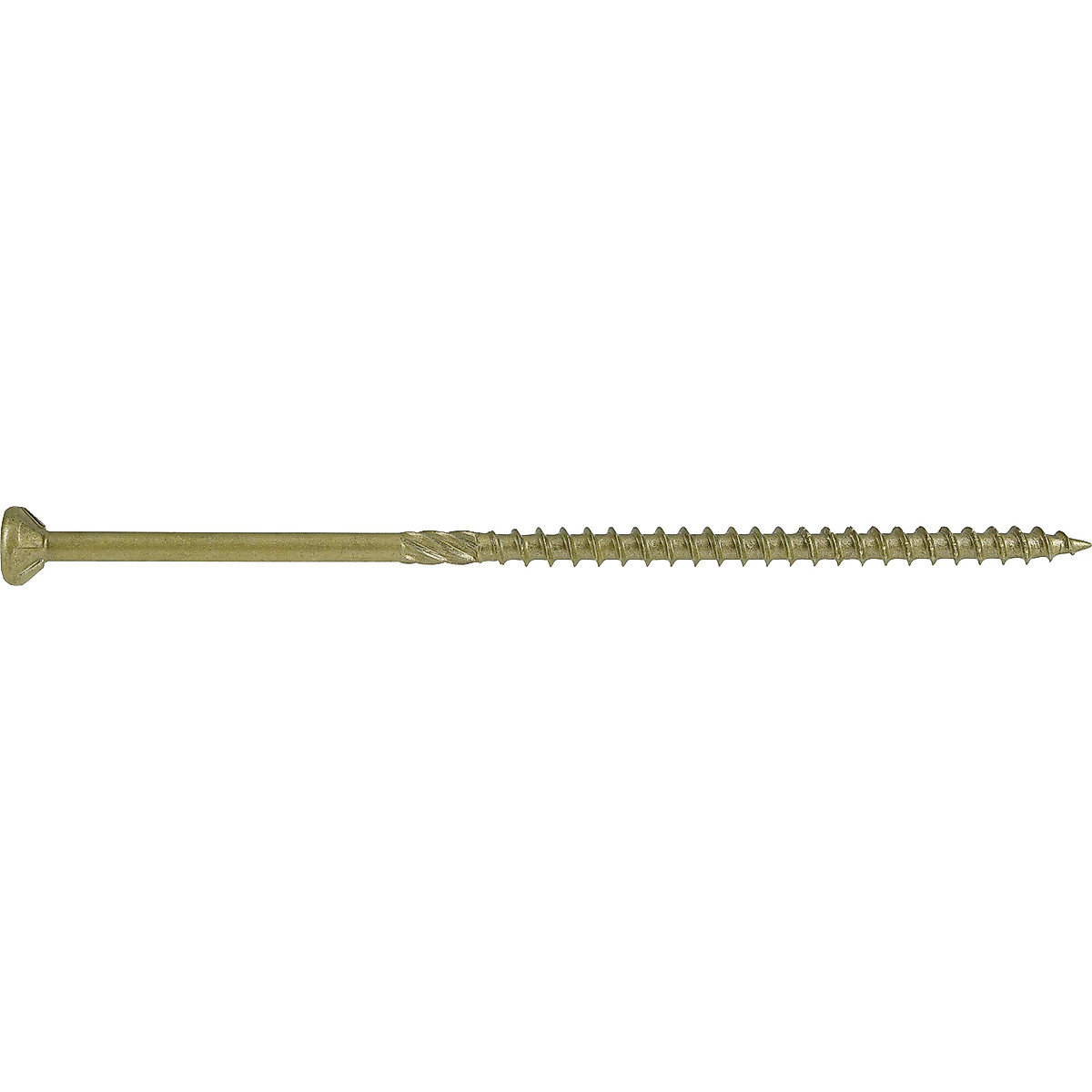 Power Pro 48617 Wood Screws, #10 x 5", Premium Outdoor Deck Screws, Rust Resistant, Epoxy Coated Bronze, 5lb Tub, 213 pcs