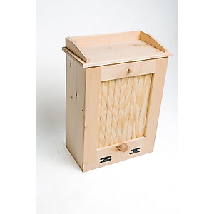 Country Barn Single Tilt-Out Single Trash Cabinet: Efficient and Stylish Trash Cabinet Crafted from Unfinished Pine Wood, is Designed to Hold one13-gallon, Ideal Garbage Can Cabinet
