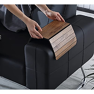SIABELLE® Sofa Arm Tray, Flexible Couch Arm Tray Table, Foldable Cup Holder for Armrest, Portable Couch Tray for Drinks, Snacks, Phone, TV Remote - (17.4” x 12”)