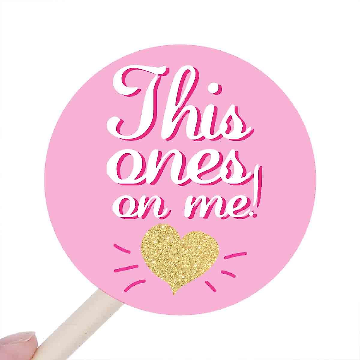 Wailozco 240 PCS Cute This Ones On Me Business Stickers,Funny Small Business Envelopes Stickers for Business Packages/Handmade Goods/Bags , Thank You Theme Small Shop Business Stickers for Envelopes Seals