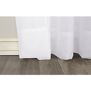 No. 918 Emily Sheer Voile Grommet Curtain Panel, 59" x 84", White