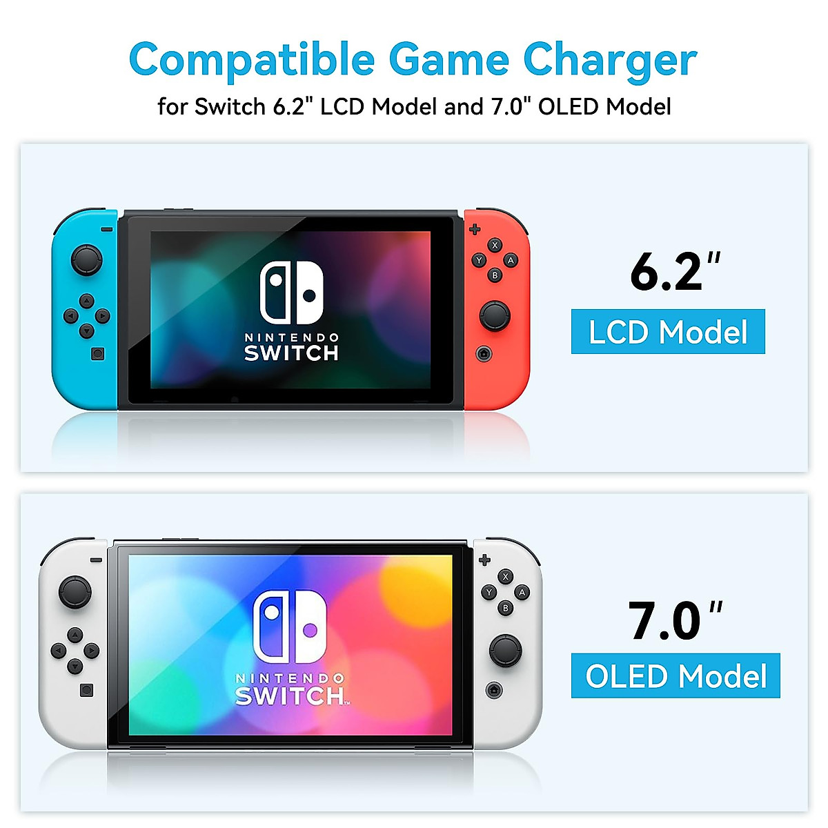 NEWDERY External Battery Station for Nintendo Switch/Switch OLED, 10000mAh Backup Charger Case Support PD Quick Charging with 2 Extra Game Card Slots Adjustable Kickstand for Nintendo Switch