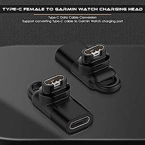 Seltureone (2 Pack) Type C Adapter for Garmin Watch Charger Connector, USB C Charging Converter Accessories for Garmin Fenix 7 7X 5s 6 6X/ Instinct 2/ Venu/Vivoactive 4/Forerunner 955 255 255s