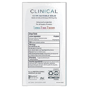 Secret Clinical Strength Clear Gel Antiperspirant and Deodorant, Stress Response, 1.6 oz (Pack of 3)