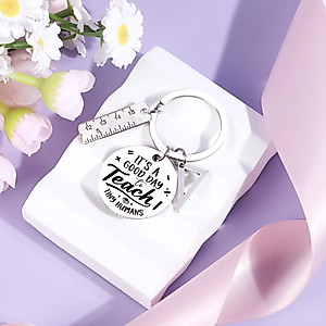 Keluna Math Teacher Appreciation Gifts - 3Pcs Math Teacher Gift Set, 20oz Tumbler with Lid Straw, Lanyards for ID Badges and Keychain, Math Teachers Thank You Appreciation Birthday Christimas Gifts