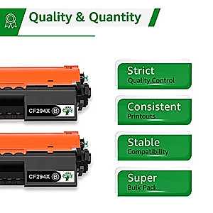 GREENSKY Compatible Toner Cartridge Replacement for HP 94A Toner Cartridge Black CF294X 94X CF294A for HP Laserjet Pro MFP M148dw MFP M148fdw M118dw M118 M148 M149 Laser Printer Ink (Black, 2 Pack)