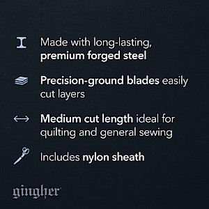 Gingher Scissors Knife-Edge Dressmaker Shears 7"