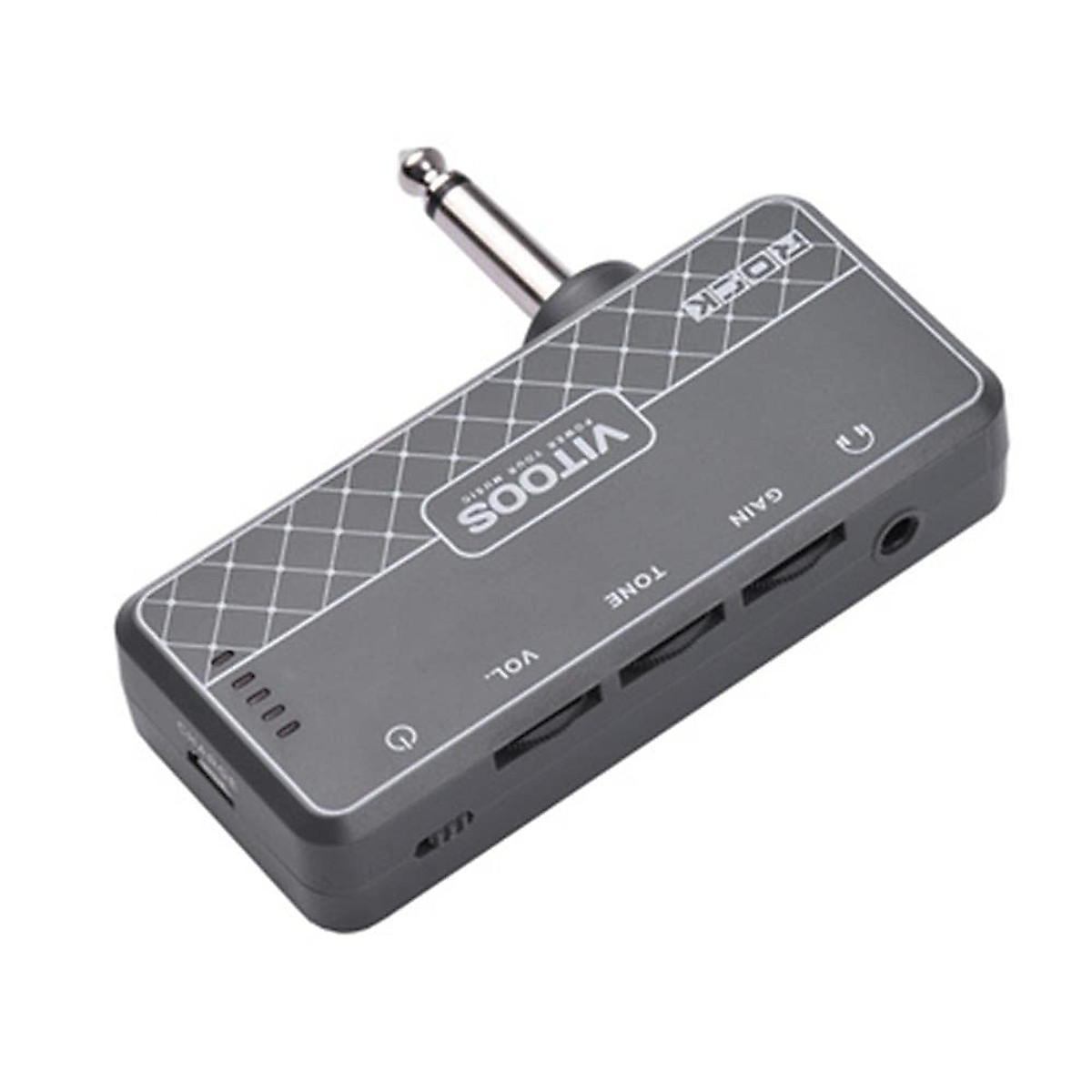 Rock Guitar Headphone Amplifier Amp Micro Headphone Guitar Stereo Rock Tone Amp Amplifier with Free Splitter Plug USB