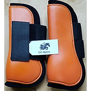 Horse Tendon & Fetlock Boots Jumping Leg Protection Boots Light Weight Support Open Front Brushing Medicine (Maroon (Set of 4))