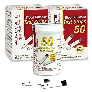 Redi-Code Glucose Test Strips 100 Count, No Manual Coding, Blood Sugar Testing, Small Sample Size, Quick & Accurate Diabetic Management (2 Boxes of 50 Strips)