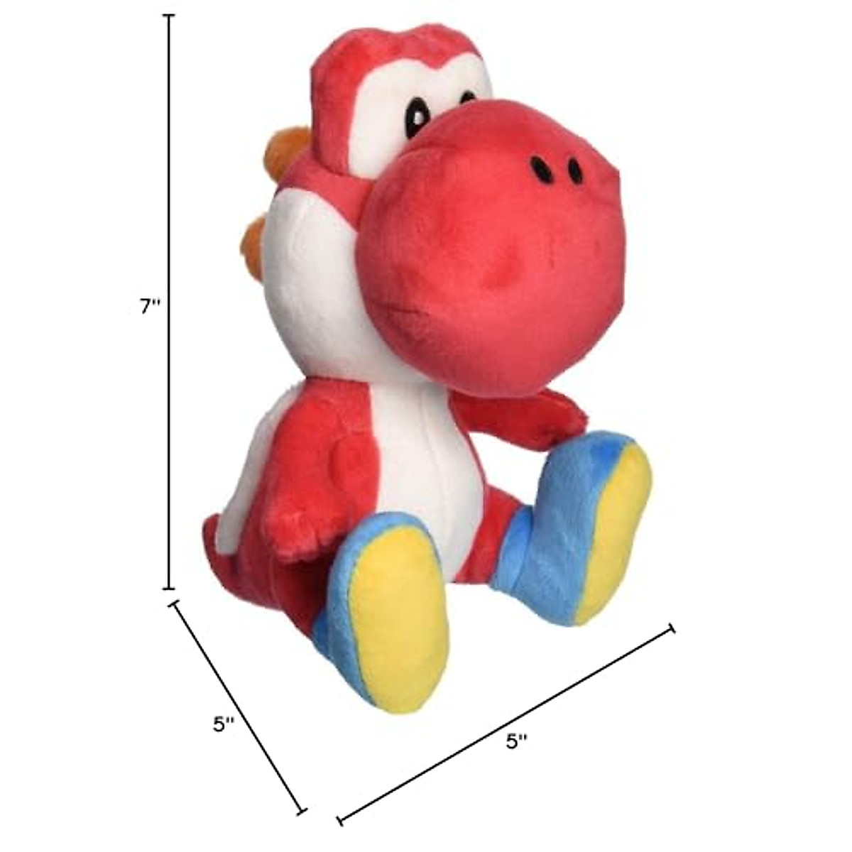 Little Buddy 1389 Super Mario All Star Collection Red Yoshi Plush, 7"