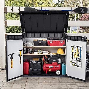 ULIBERMAGNET Magnetic Mop Broom Holder,Heavy Duty Movable Magnetic Broom Holder Rack,Anti-slip Wall Mounted Utility Storage Mop Shovel Hanger for Garage, Kitchen, Laundry, Garden(2 Pack/Black)