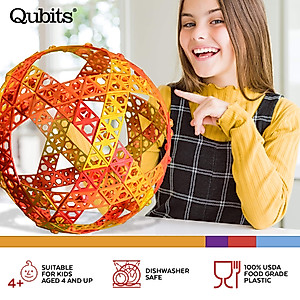 Qubits STEM Construction Set - 100 Pieces: an Open Play Engineering and Building Toy (Alternative to Blocks)