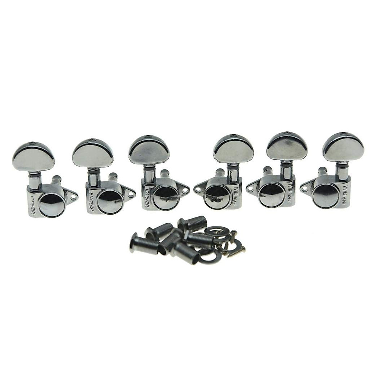 Wilkinson 3x3 ROTO Style Full Size Sealed Guitar Tuners Tuning Keys Pegs Guitar Machine Heads Fits USA Les Paul or Acoustic Guitars Chrome