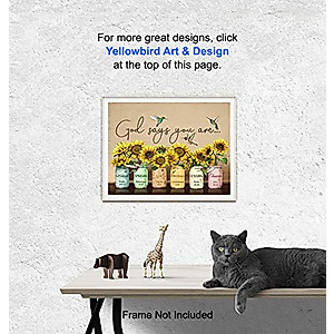 God Says You Are Wall Art - Christian Affirmations - Religious Encouragement Gifts for Women - Inspirational, Psalms, Bible Verses, Scripture Wall Decor - Catholic Gifts - Motivational Positive Quotes