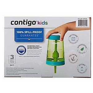 Contigo Kids 3 Pack Tumblers, With Straw, Orange, Red, Blue