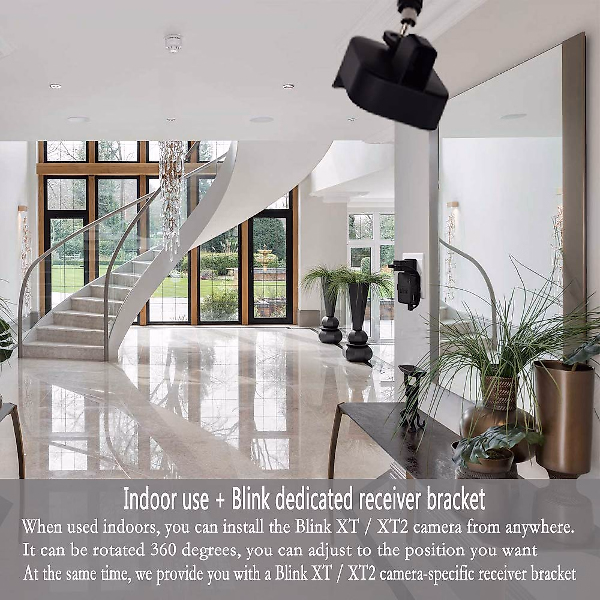 All-New Blink Camera Wall Mount Bracket, Weather Proof 360° Protective Plastic Housing Cover and Adjustable Wall Mount Bracket for Blink Indoor Outdoor Home Security Camera System Black(3Pack)