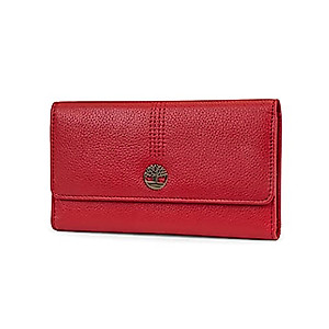 Timberland Women's Leather RFID Flap Wallet Clutch Organizer