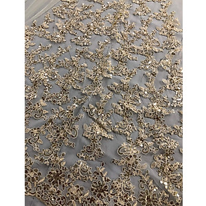 FAIOKAVER Wedding Veils Cathedral Length 1 Tier Sequins Lace Applique with Comb