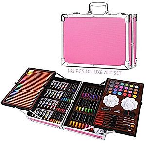 RCIDOS Crayol Art Set,Crafts Drawing Painting Art Case, Art Case Coloring Set, Oil Painting Stick Art Kit Case, Pencil Color Kit For Kids Girls Boys Teens