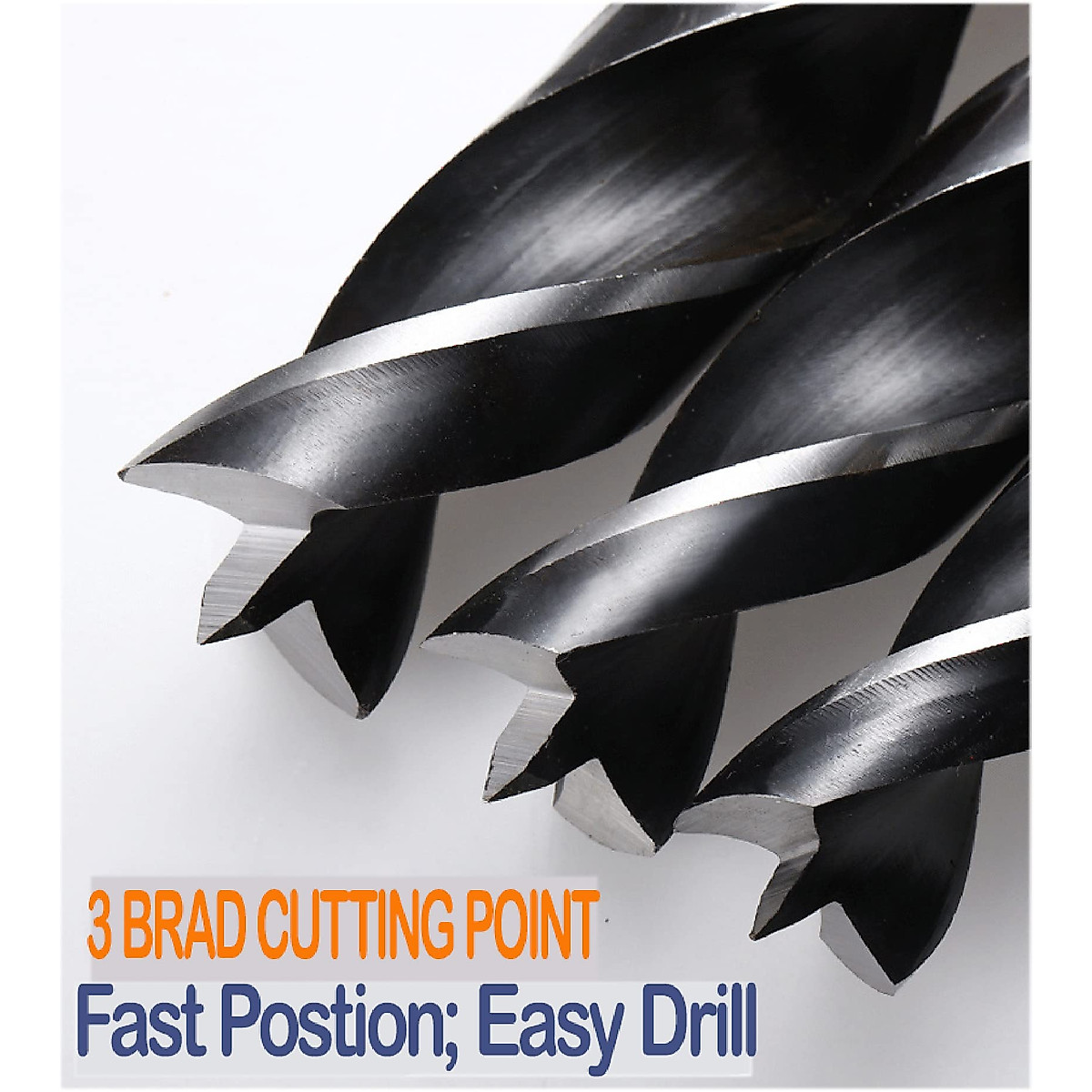 Brad Point Woodworking 60Pcs Drill Bit Set Drill for Hardwood Softwood