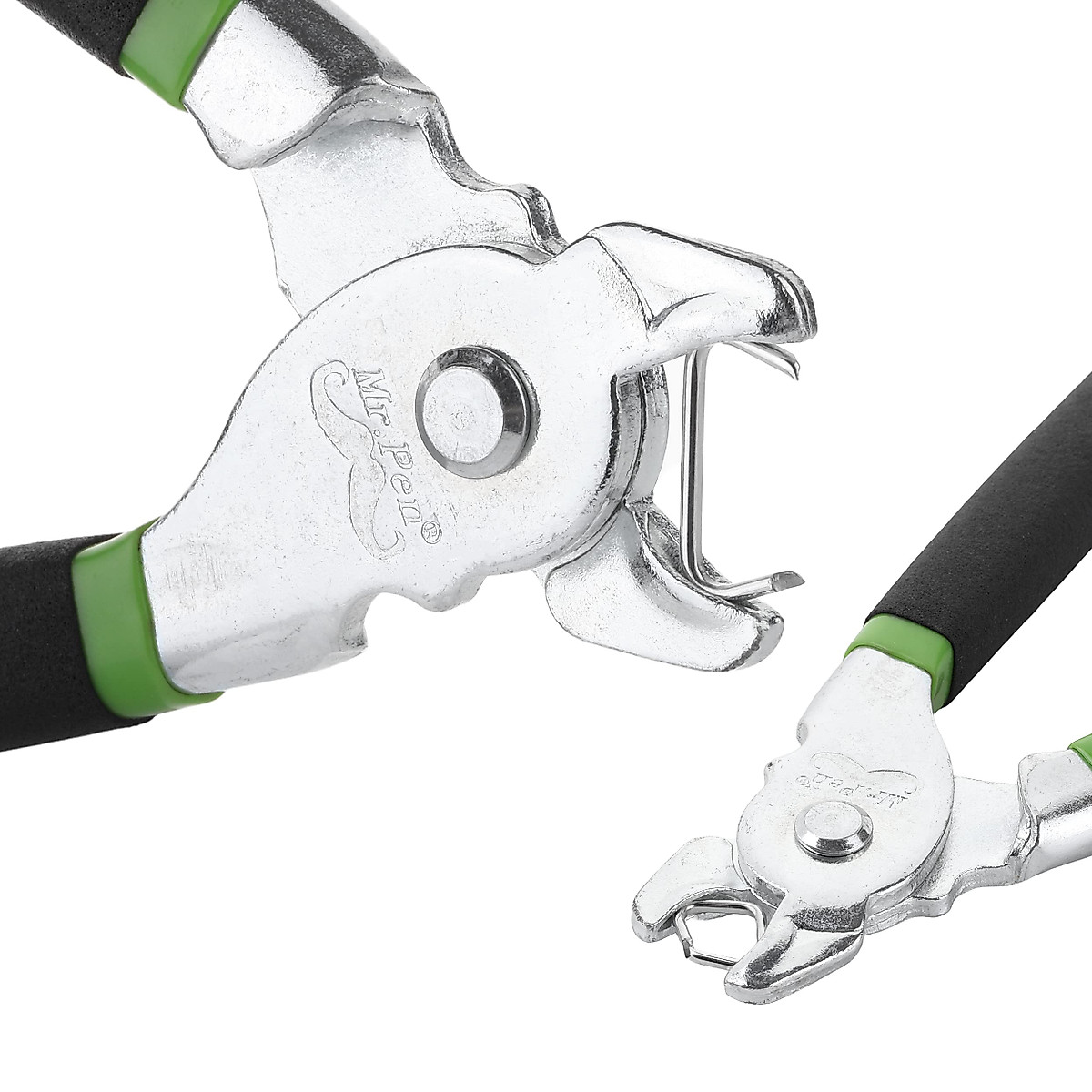 Mr. Pen- Hog Ring Pliers Kit, 110 Pack 3/4" Galvanized Hog Rings with 1 Hog Ring Pliers, Hog Rings and Pliers, Hog Ring Pliers for Fencing, Automotive Upholstery Hog Rings and Pliers