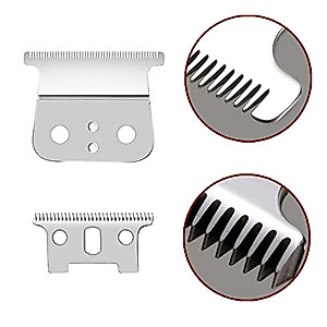 T Outliner Replacement Blades Compatible with Andis T Outliner/Andis Gtx/Andis Blackouts/Andis T-outliner Cordless/corded, including 2 packs Sliver T Blades & 4 packs Black Combs