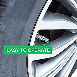 PAGOW 12Pcs 2.2Bar 32PSI Car Tire Pressure Monitor Valve Stem Caps Sensor Indicator 3 Color Eye Alert