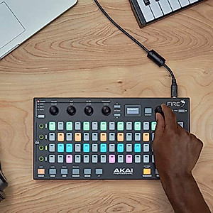 AKAI Professional Fire (Software Bundle) - USB MIDI Controller for FL Studio with RGB Clip / Drum Pad Matrix and FL Studio Fruity Edition Software