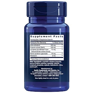 Life Extension Mens Bladder Control - Prostate & Bladder Health Supplement - For Support Urination & Sleep Patterns with Melatonin, Beta Sitosterol - Non-GMO, Gluten-Free, Vegetarian - 30 Capsules