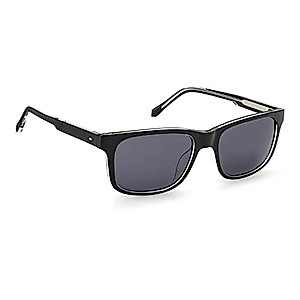Fossil Men's Male Sunglass Style FOS 3119/G/S Rectangular, Black/Gray, 55mm, 18mm