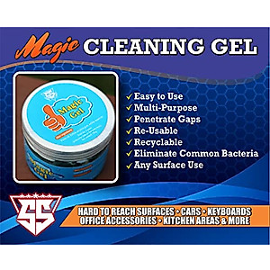 Cleaning Slime Gel for Car -Dust Cleaning Gel for Keyboard - Safe & Reusable Car Slime -Easy-to-Use Car Cleaning Kit -Universal Dust Cleaner for Home & Office -Laptop Cleaning Gel (160g) Blue