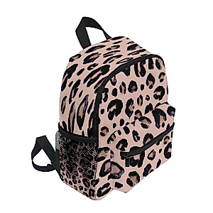 Leopard Print Cheetah Pink Backpack for Toddlers, Kid's Backpack School Bag for Boys Girls Kindergarten Preschool Bag
