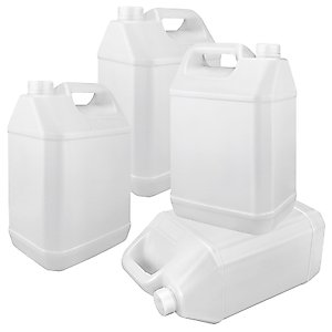 2.5 Gallon Water Jug, F-Style Plastic Jug, Water Storage Containers, Hdpe Containers with Leakproof Cap (4 Pack)