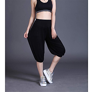 LKXHarleya Women Modal Harem Yoga Pants Loose Casual Fold Over Pilates Capri Pants Yoga Pants