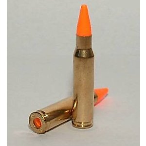 ST Action Pro Pack Of 5 Inert .308 Winchester Rifle Orange Safety Trainer Cartridge Dummy Ammunition Ammo Shell Rounds with Brass Case