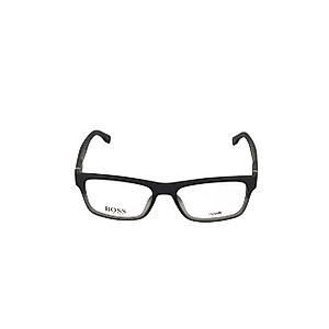 HUGO BOSS Eyeglasses 0729 0KAY Black Text Gray