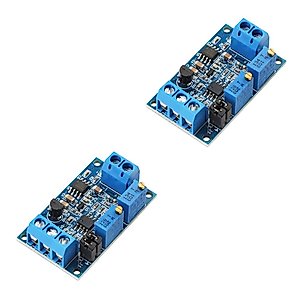 Ximimark 2Pcs Current to Voltage Converter Module 0/4-20mA to 0-3.3V 0-5V 0-10V Voltage Transmitter Signal Conversion Conditioning Board