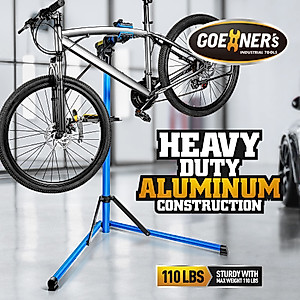 Heavy Duty E Bike Repair Stand (Max 110 lbs) - Portable Bicycle Stand Manintenance Workstand Aluminum Made For Heavy E Bike, Bike Mountain Bike and Road Bike
