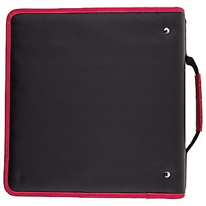 Five Star Zipper Binder 2" 530 Sheet Capacity, 3-1/2" X 12" X 12-3/4, Red/Black (2017007)
