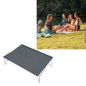 Topyond Portable Aluminum Alloy Barbecue Table, Detachable Camping Table Corrosion Resistance Stable Table Easy to carry for Camping Picnic Backyard