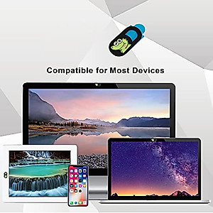 SIREG Webcam Cover Slide 0.027in Ultra Thin Web Camera Cover for Laptops Smartphone PC Tablets for Protecting Your Privacy Security (Frog-Black & 3 Pack)
