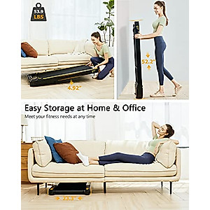 TIMETOOK Under Desk Treadmill, 2.25HP Treadmill with 265lb Weight Capacity, Portable Walking Pad Design for Home Office with IR Remote Control